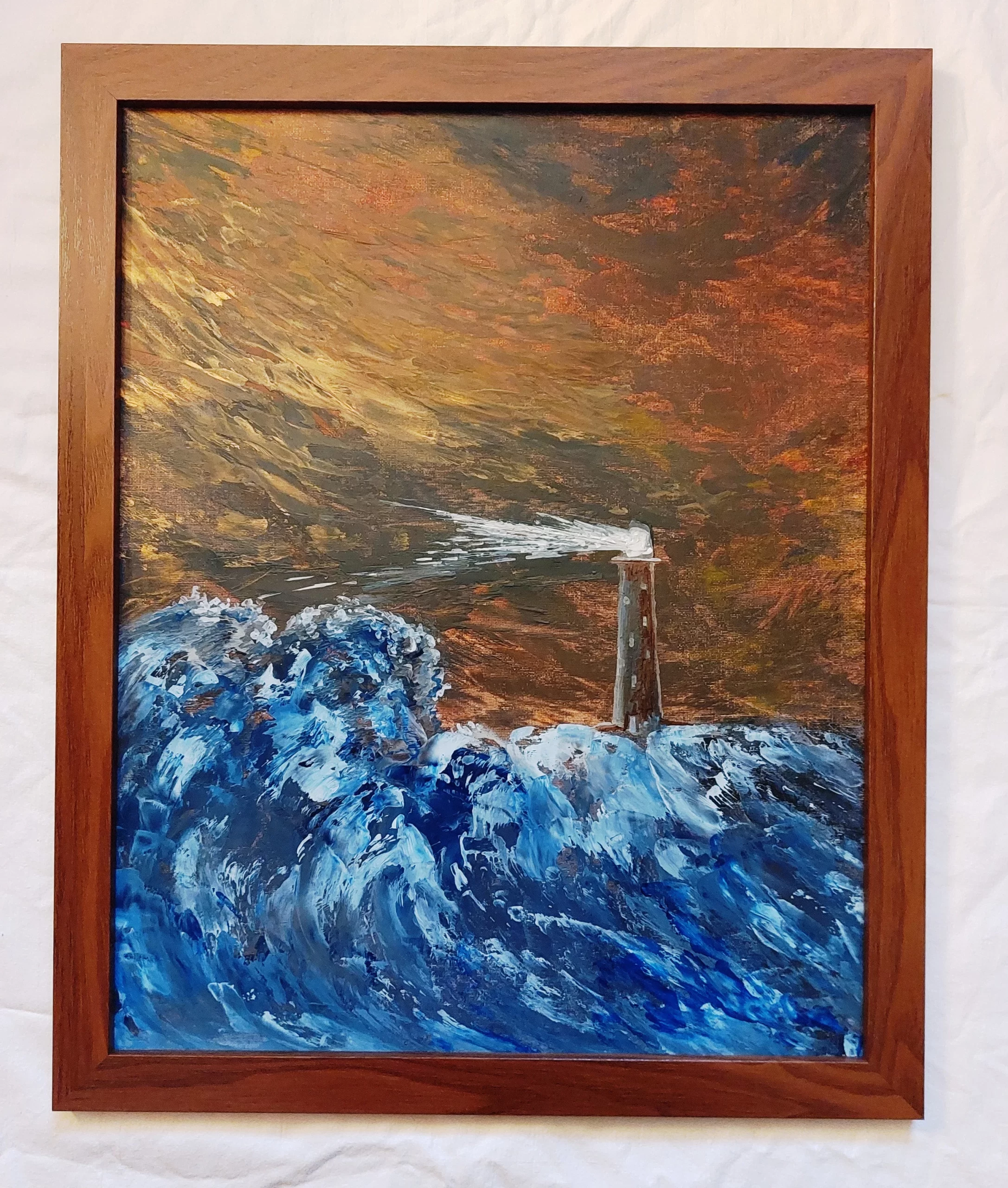 Beacon of Hope Original Encaustic Wax Painting Large Seascape With ...